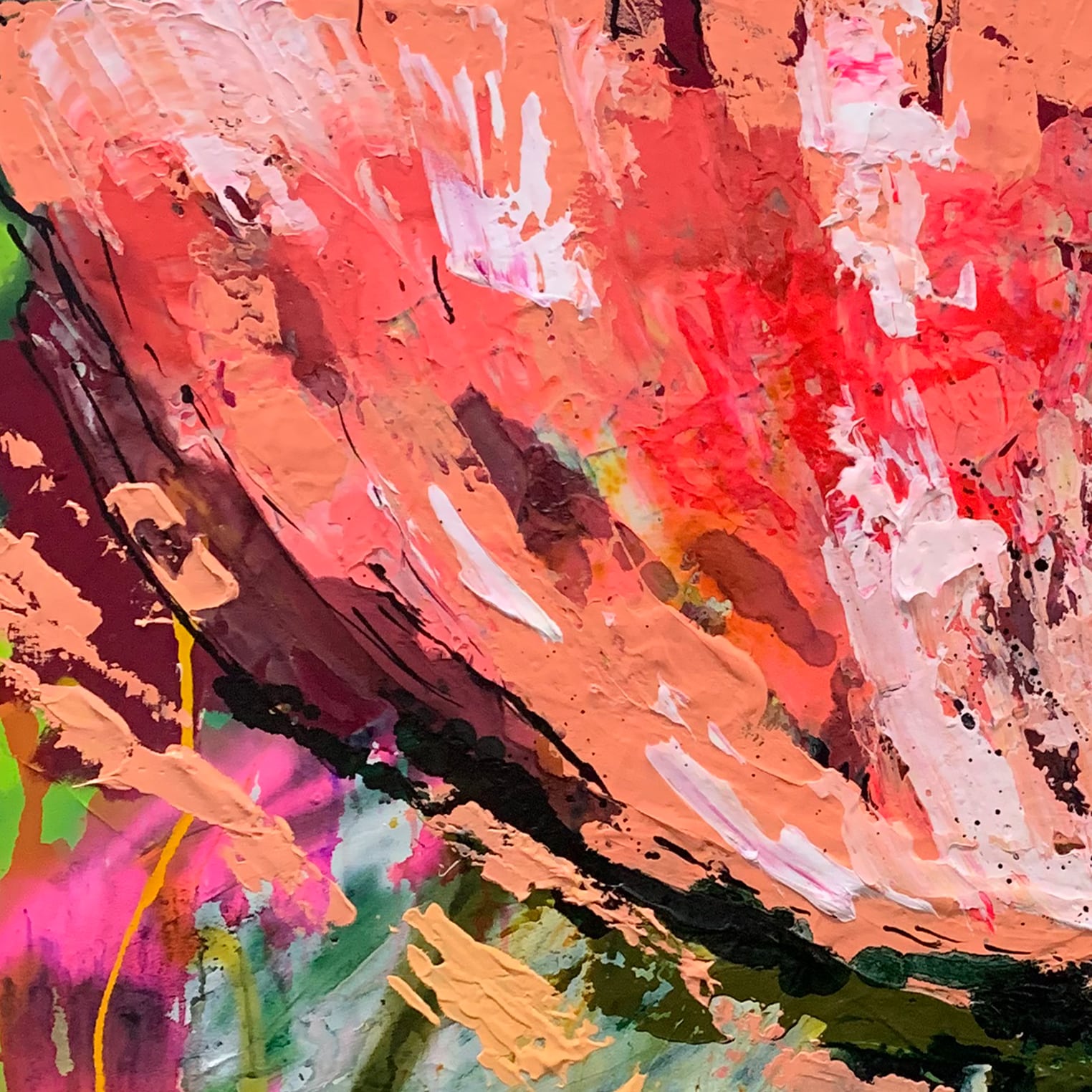 Abstract Flower Paintings for Sale • Baker Collection